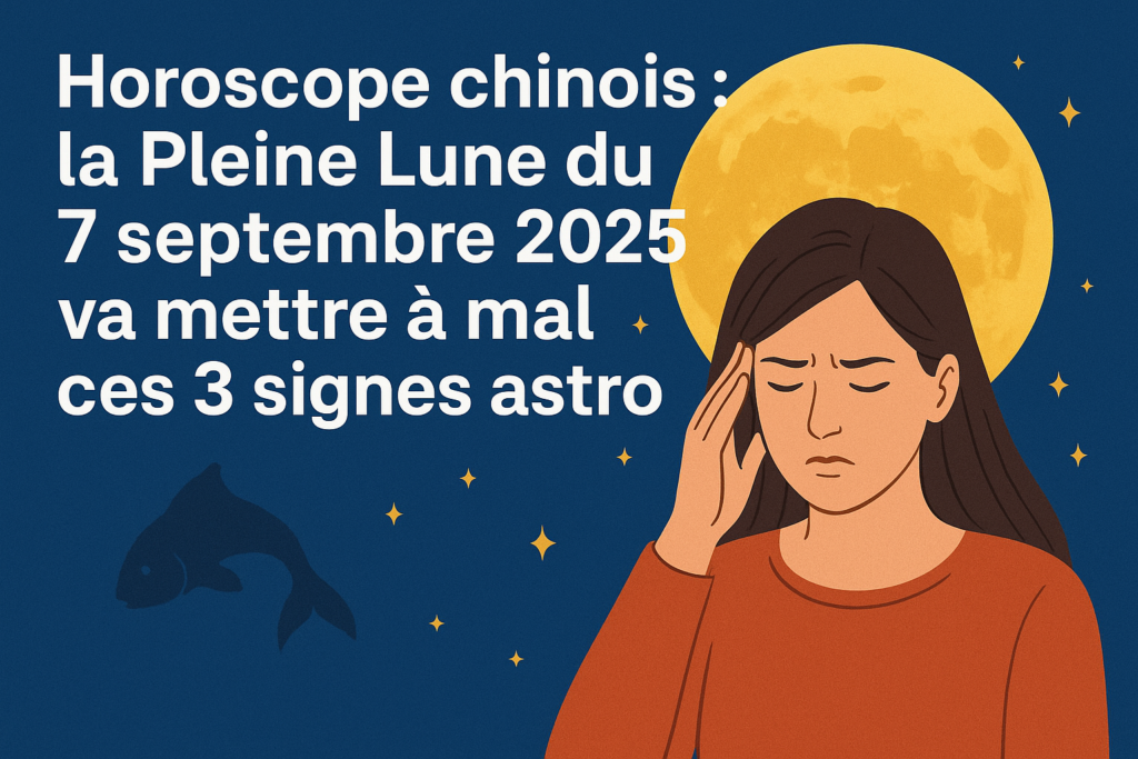 Horoscope chinois : la Pleine Lune du 7 septembre 2025 va mettre à mal ...