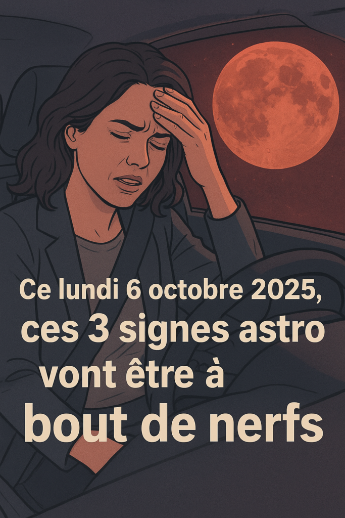 Ce lundi 6 octobre 2025, ces 3 signes astrologiques vont être à bout de ...
